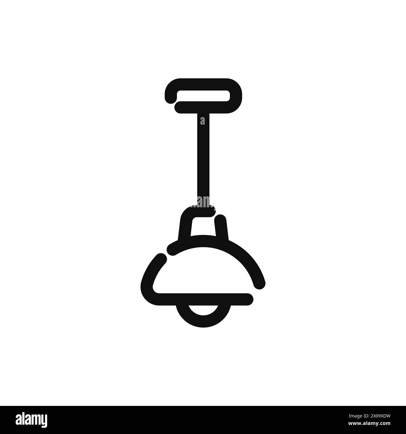 Hanging chandelier vector. Outline of a light bulb with a shade. Top ...