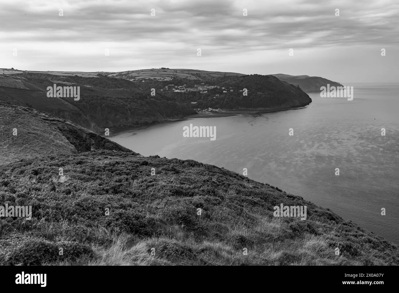 North devon coastal view Black and White Stock Photos & Images - Alamy