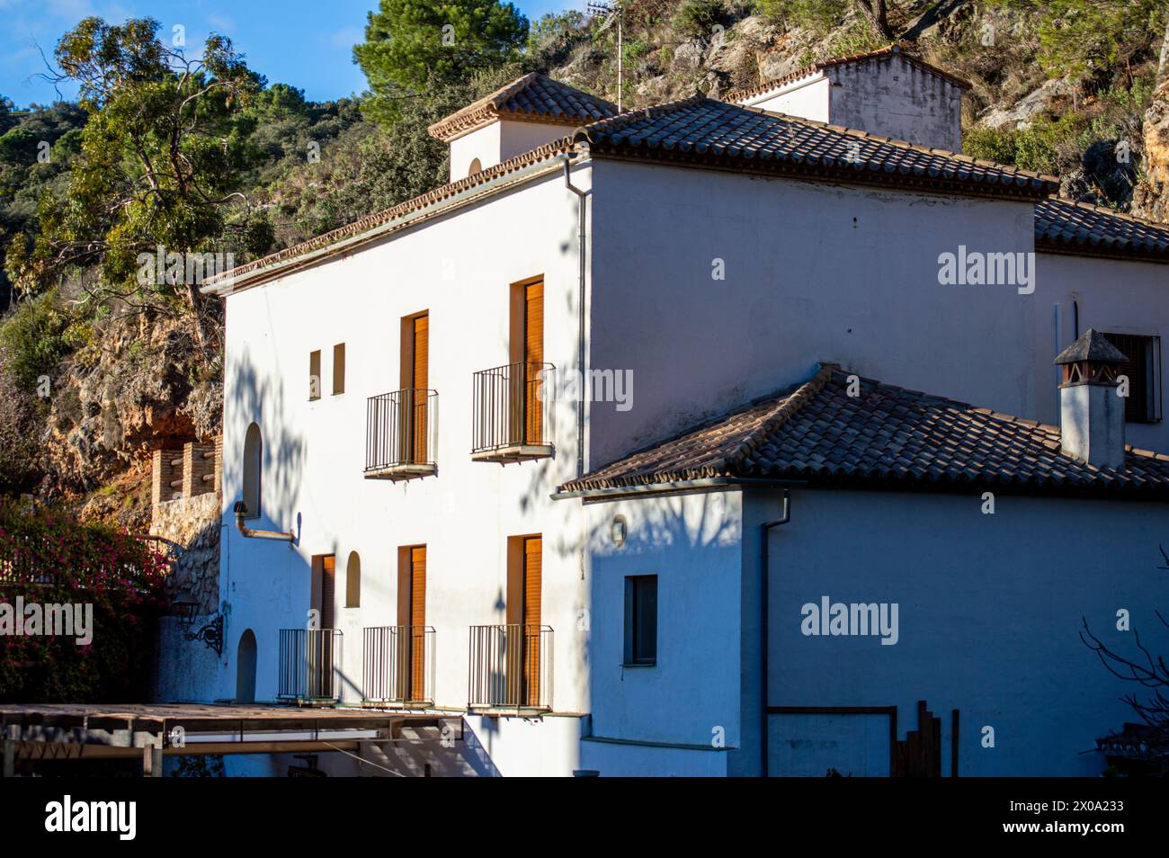 IGUALEJA, SPAIN - JANUARY 20, 2024: Genal river source in Igualeja ...