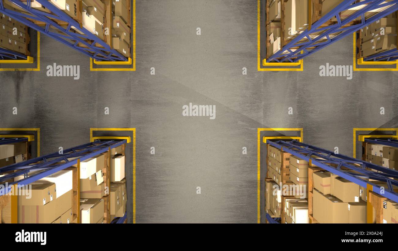 Manufacturing facility center handling goods for express delivery ...