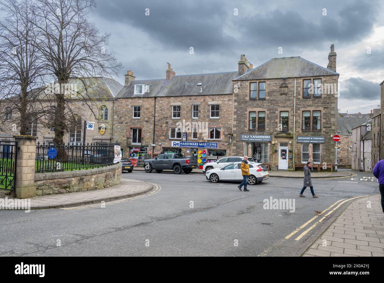 Jedburgh town centre, Scottish Borders, Scotland, UK Stock Photo - Alamy