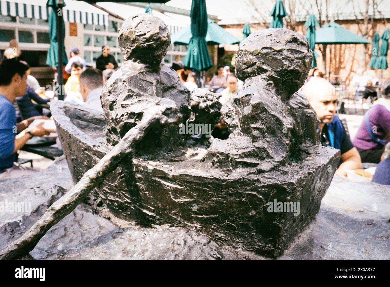 "The Rowers" is a sculpture at Loeb Boathouse in Central Park, New York ...