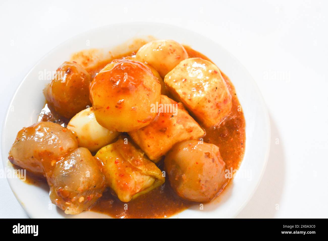 siomay,indonesian traditional food, steamed fish dumpling with peanut ...