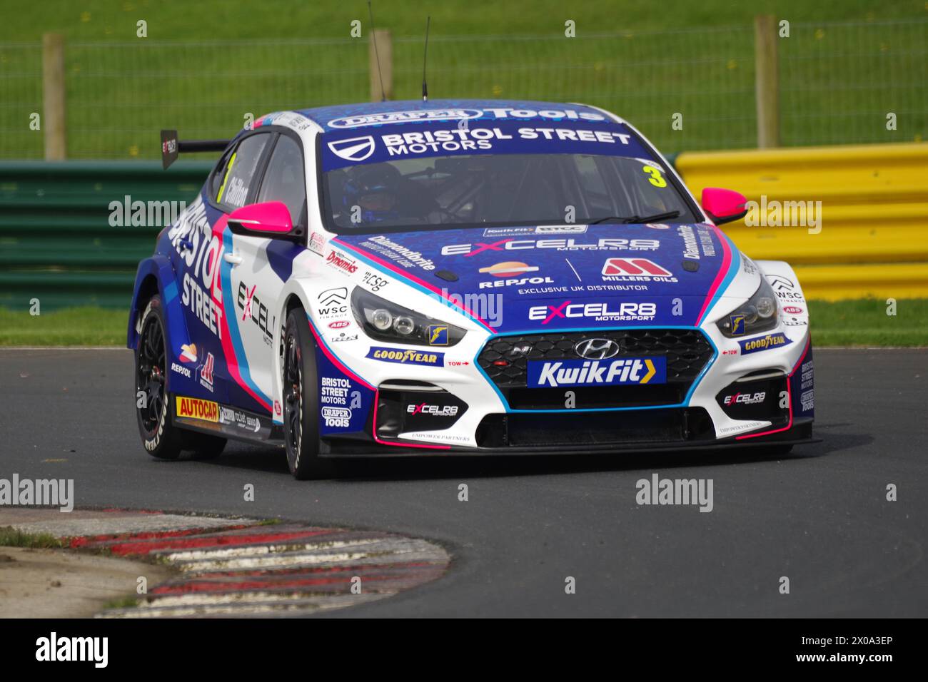 Dalton on Tees, 10 April 2024. Tom Chilton driving a Hyundai i30N for ...
