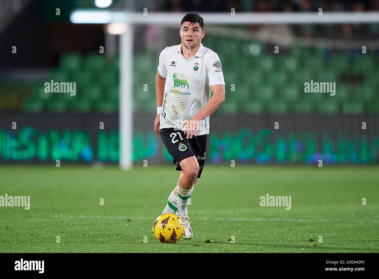 Aritz Aldasoro of Real Racing Club with the ball during the LaLiga ...