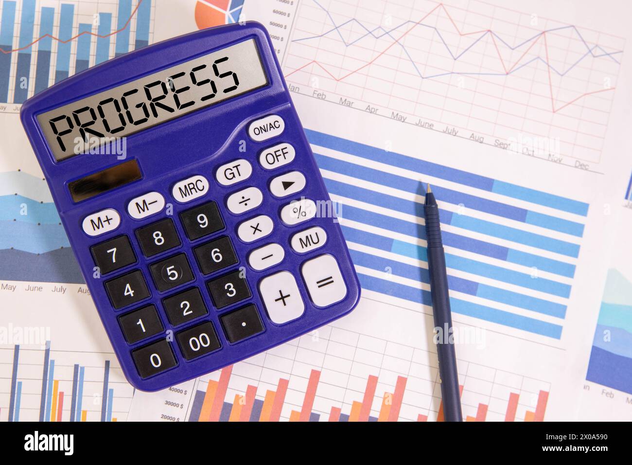 PROGRESS text on a white background with laptop and mouse Stock Photo ...