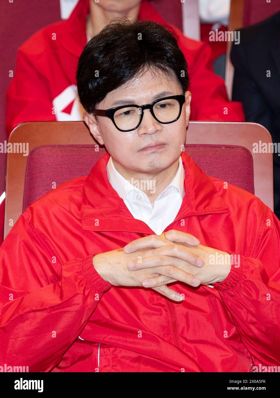 Seoul, South Korea. 10th Apr, 2024. South Korean Han Dong-hoon, leader ...