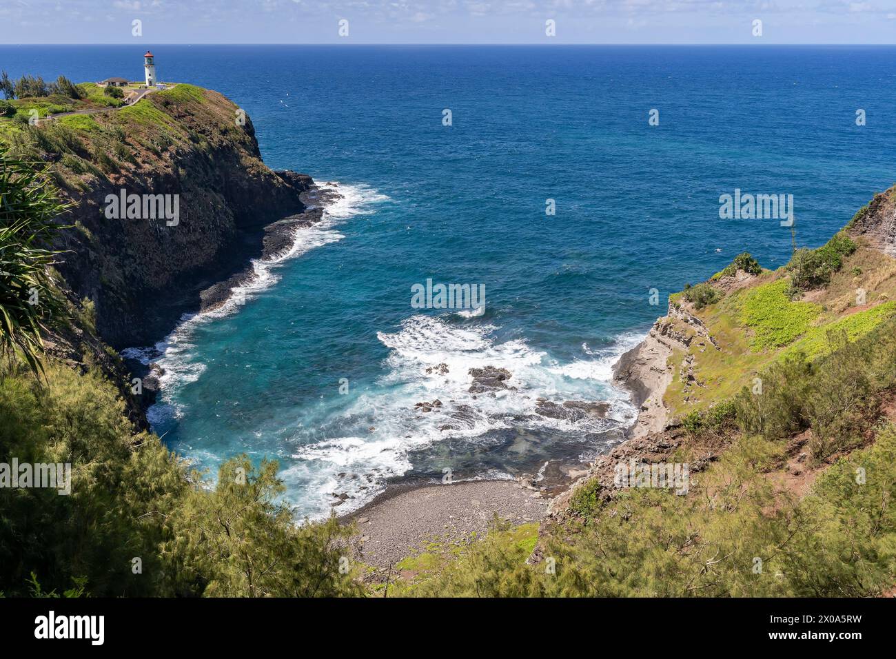 Kilauea Lighthouse, located on the northernmost point of Kauai, is a ...