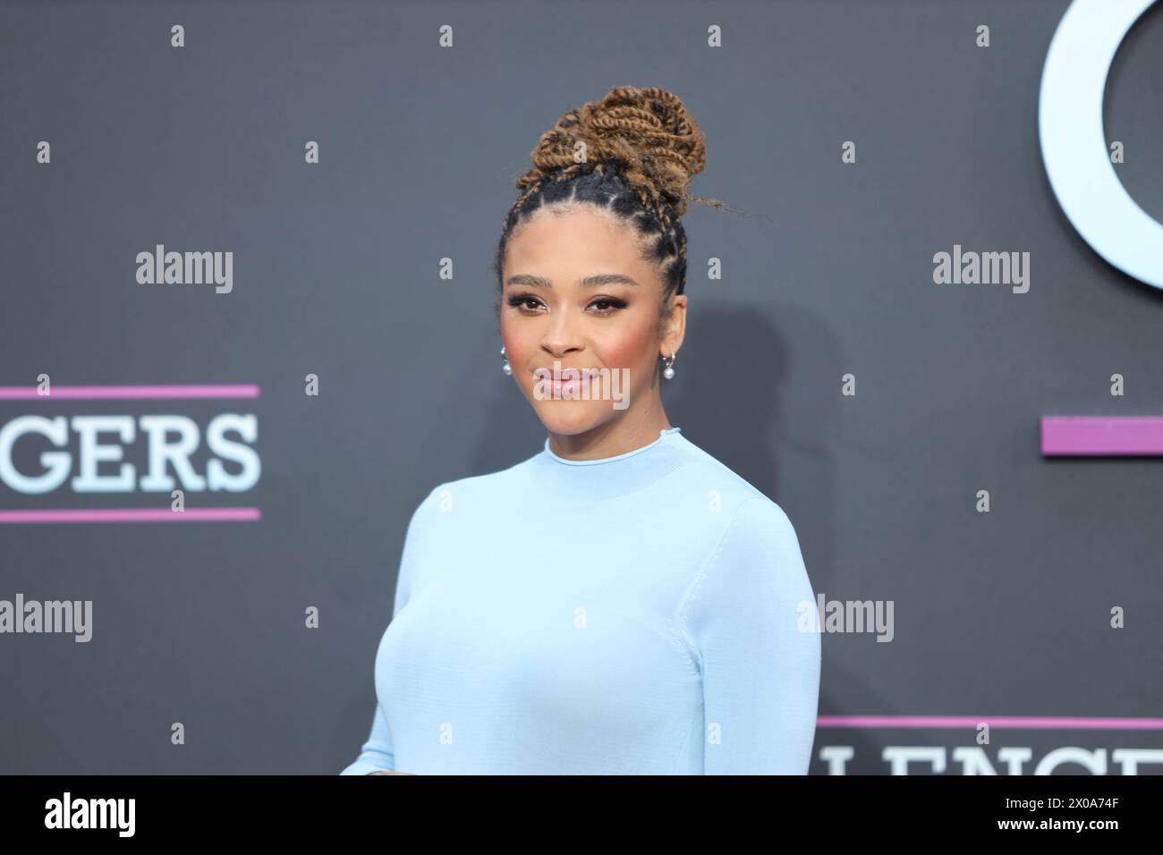 Khaleb Brooks giving inspirational winning speech Stock Photo - Alamy