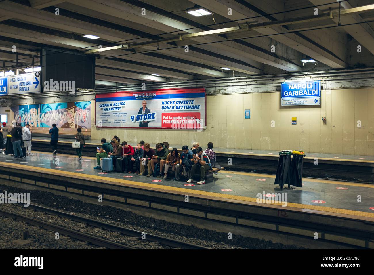 Train Station in Naples, Italy Stock Photo - Alamy