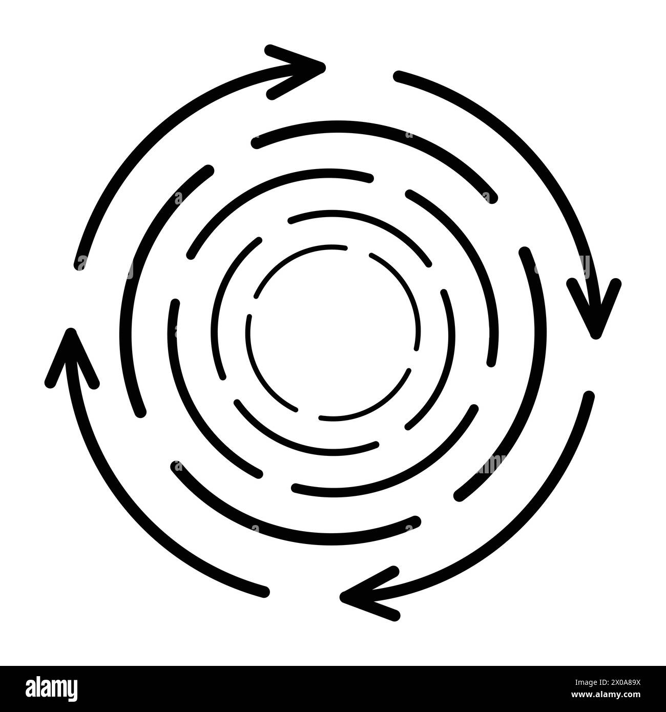 Events сyclicality sign, natural phenomena symbol, recycle pictogram ...