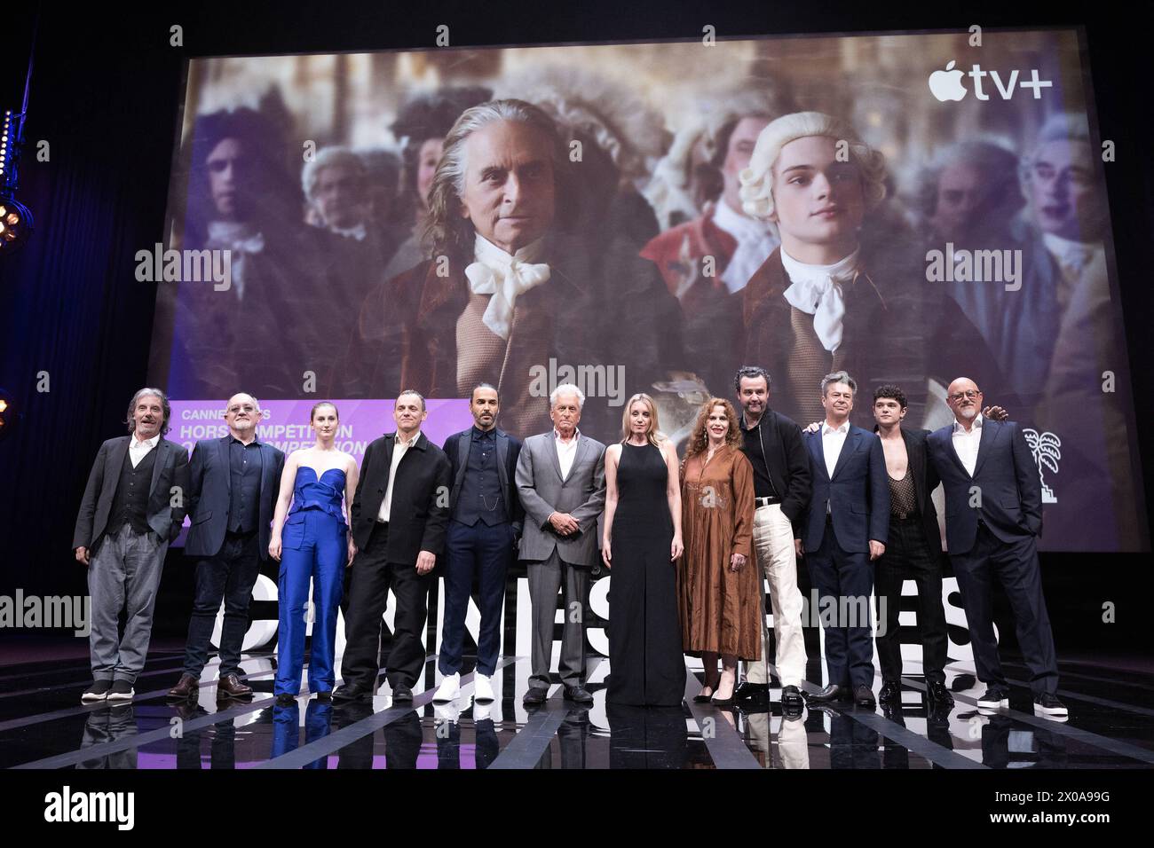 Cannes, France. 11th Apr, 2024. Marc Duret, Olivier Claverie, Lily ...