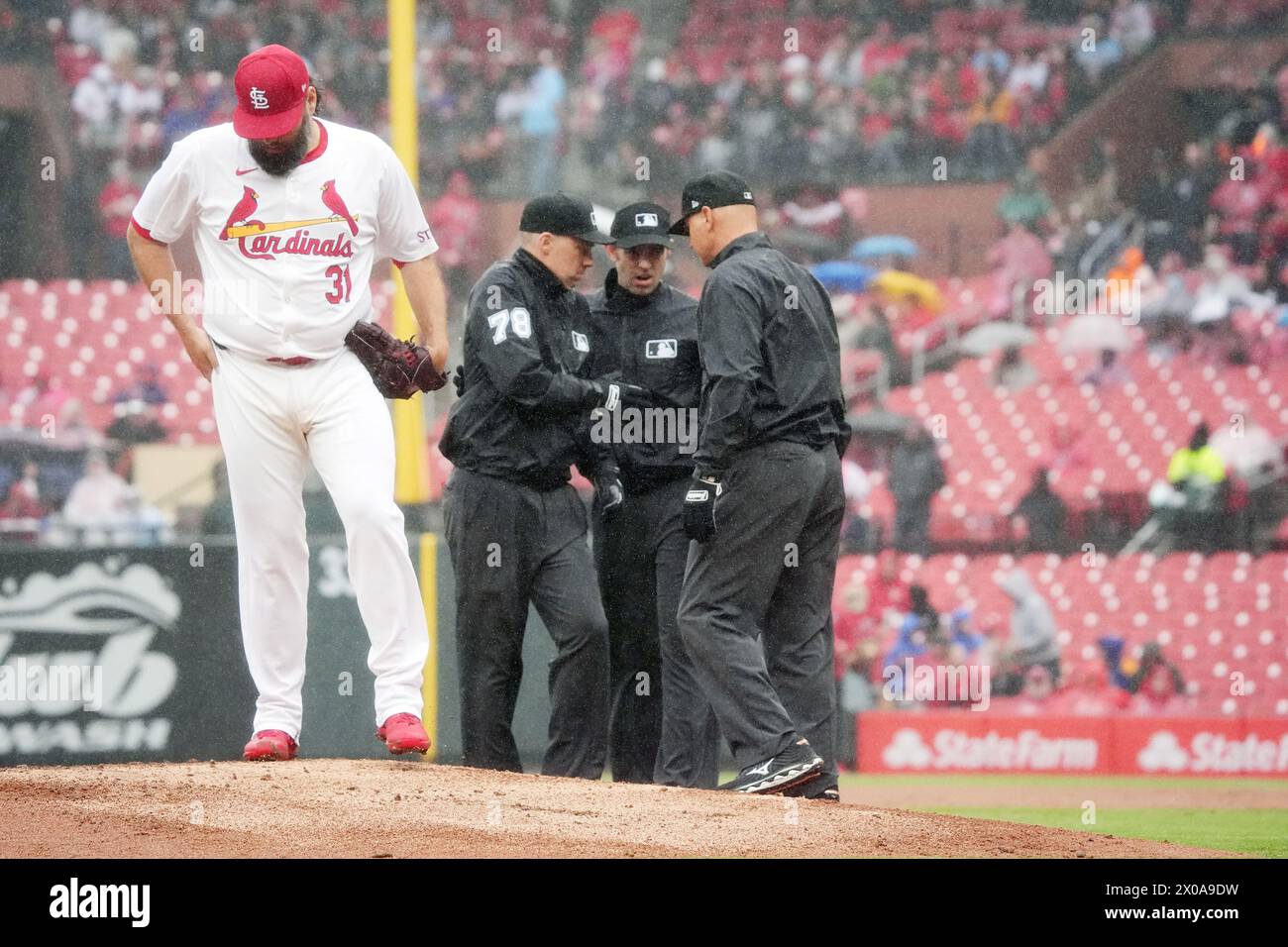 St. Louis, United States. 10th Apr, 2024. St. Louis Cardinals starting ...