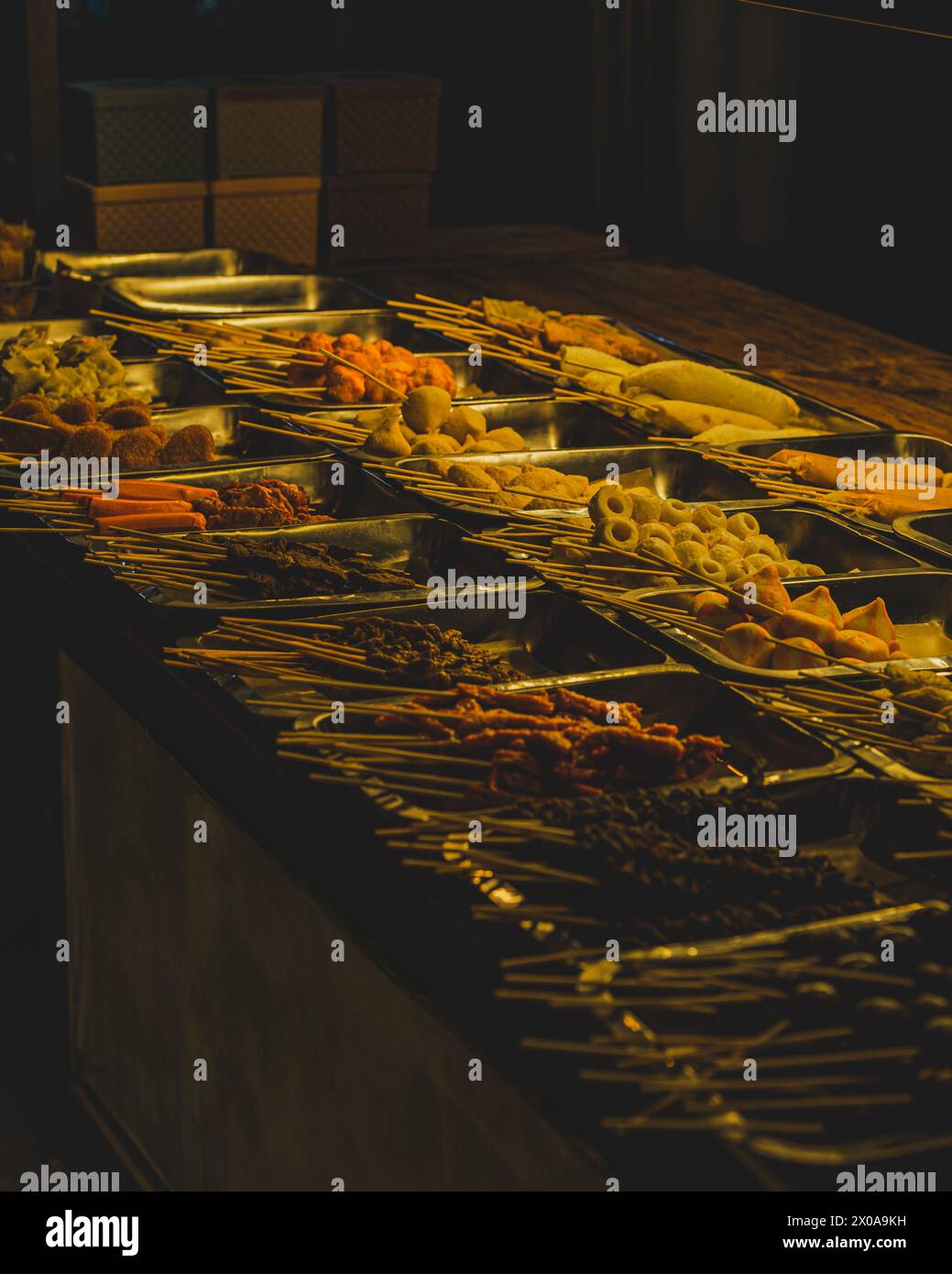 this street food stall called Angkringan in javanese language, usually ...