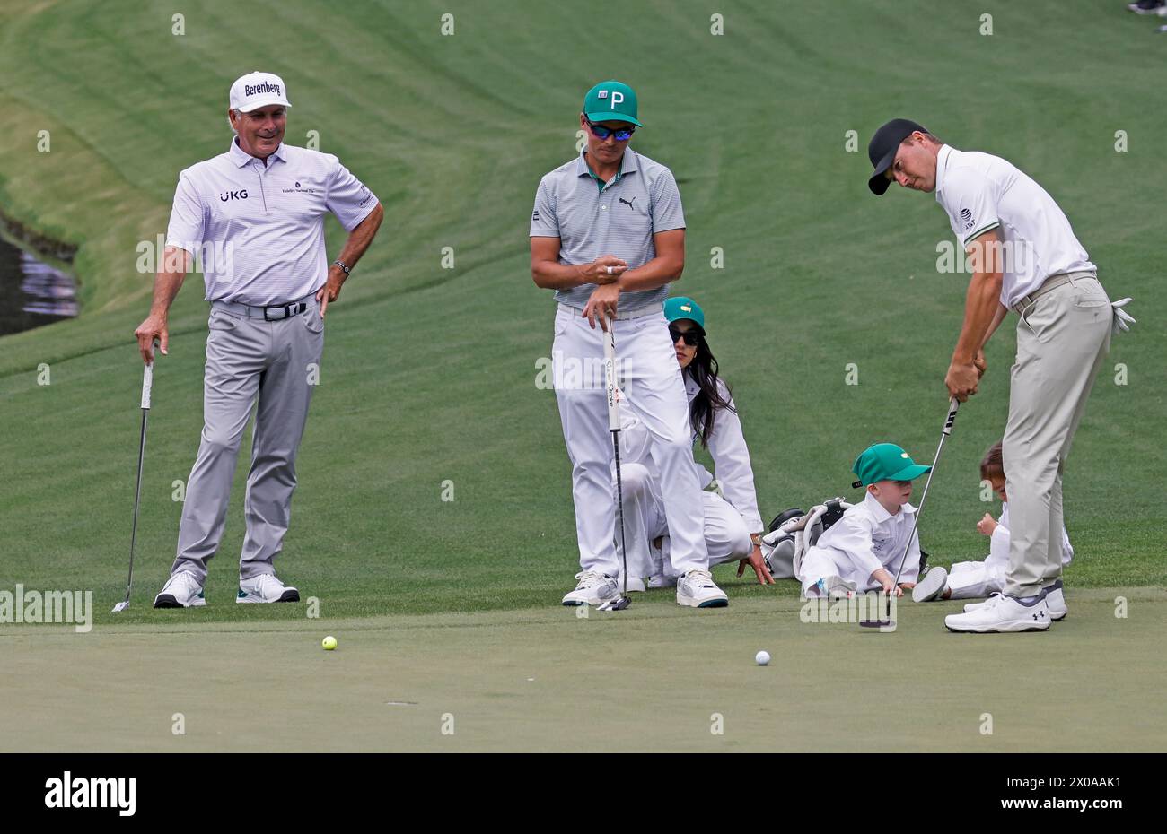 Augusta, United States. 10th Apr, 2024. Fred Couples of the US (L) and ...