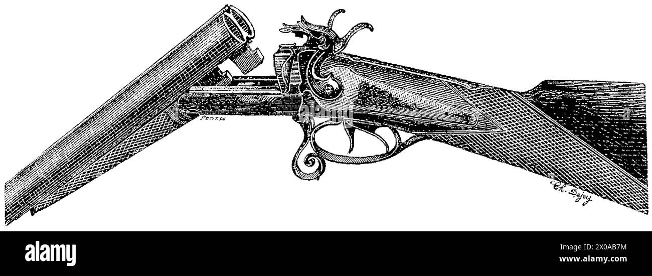 Central percussion rifle with double bolt Stock Photo - Alamy