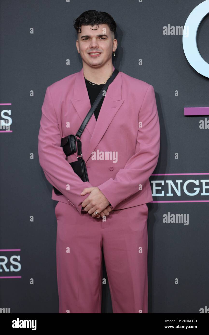 Khaleb Brooks giving inspirational winning speech Stock Photo - Alamy