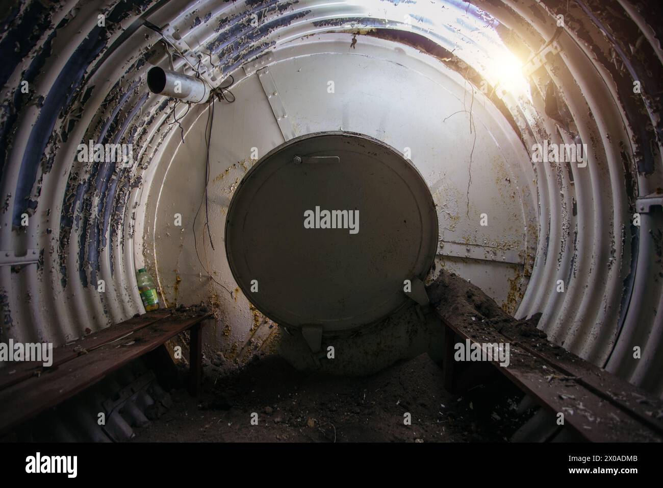 Small quick build bomb shelter Stock Photo - Alamy