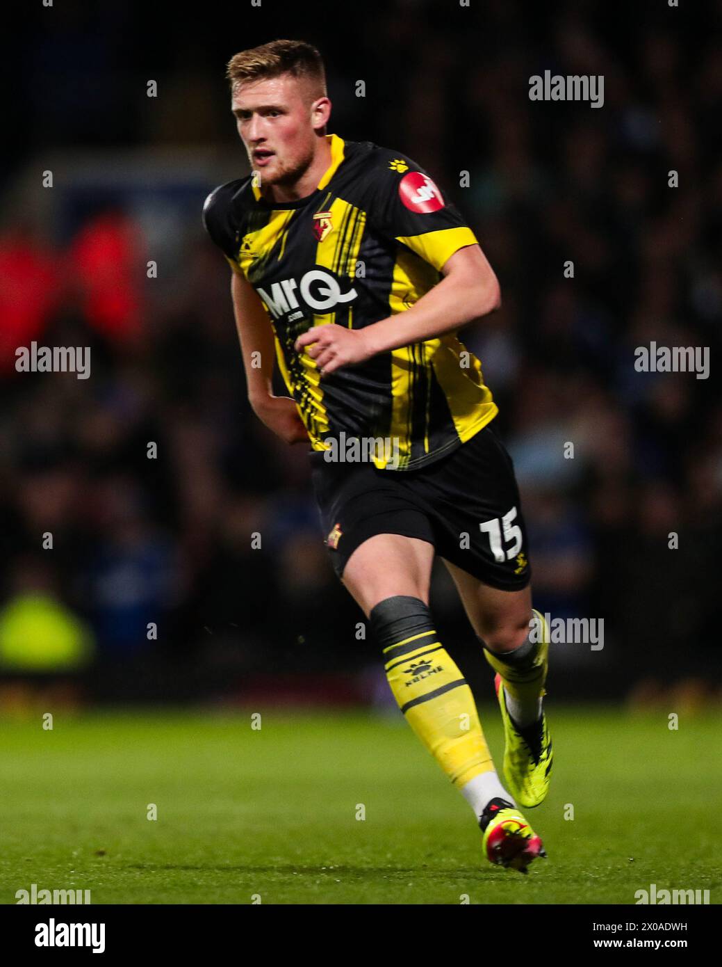 Ipswich, UK. 10th Apr, 2024. Watford's Mattie Pollock in action during ...