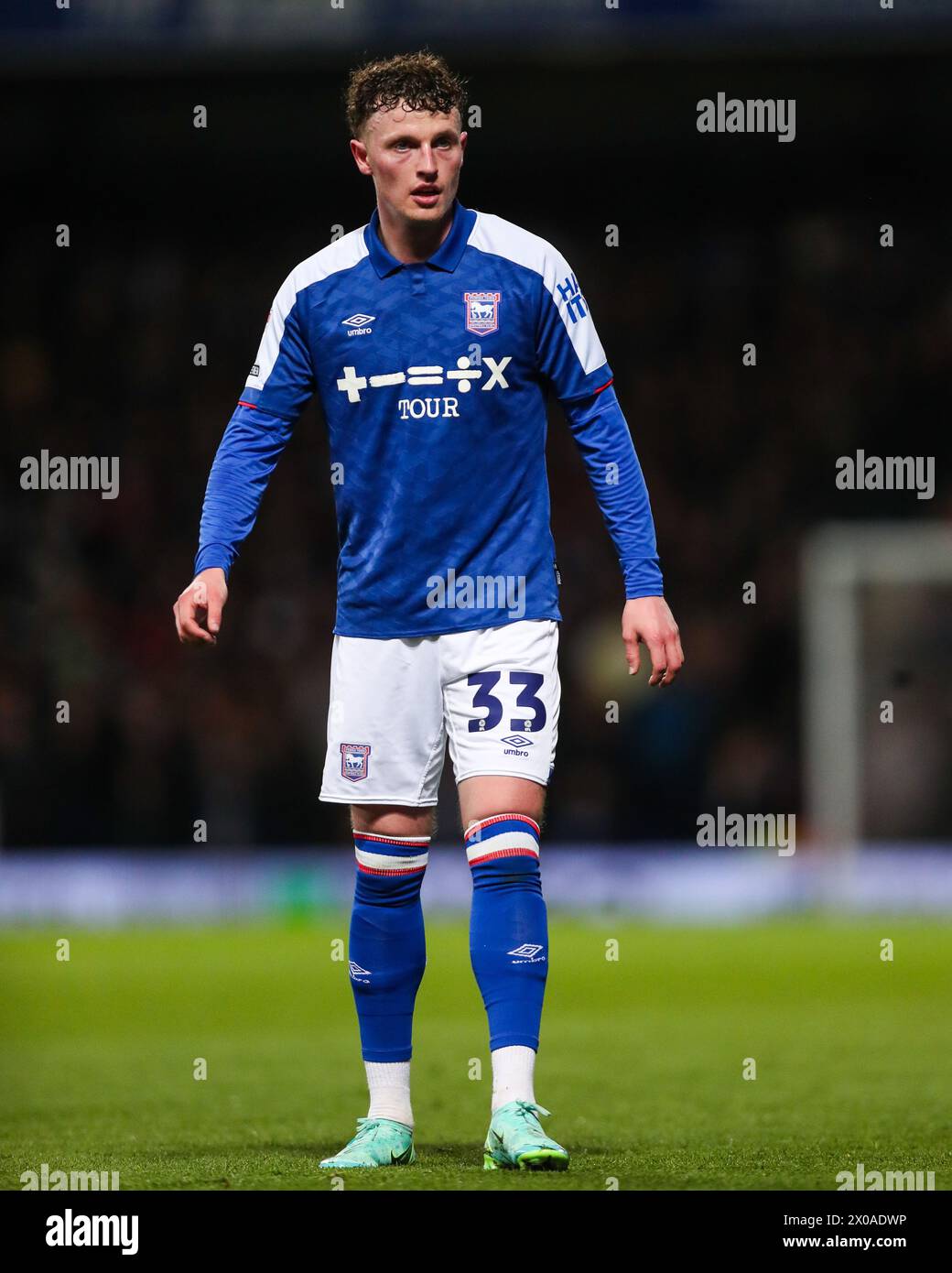 Ipswich, UK. 10th Apr, 2024. Ipswich Town's Nathan Broadhead in action ...