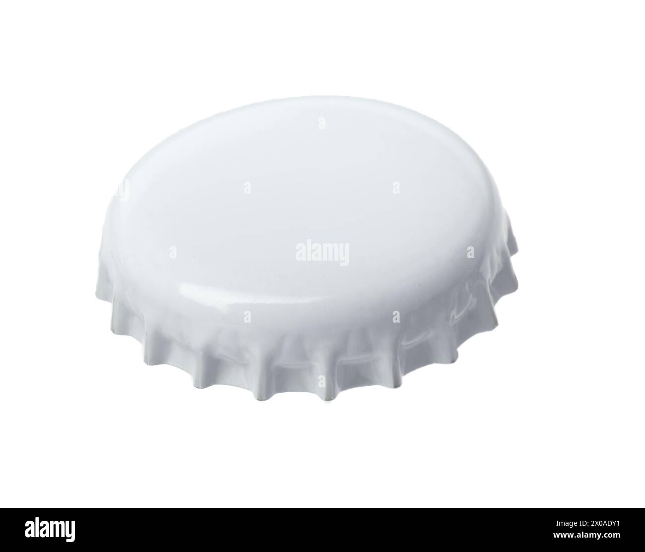 One blank beer bottle cap isolated on white Stock Photo - Alamy