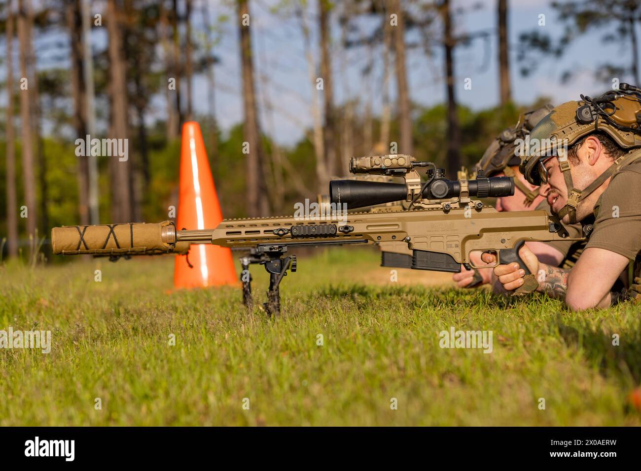 U.S. Army Sgt. Cougar Trotta, assigned to the 82nd Airborne Division at ...