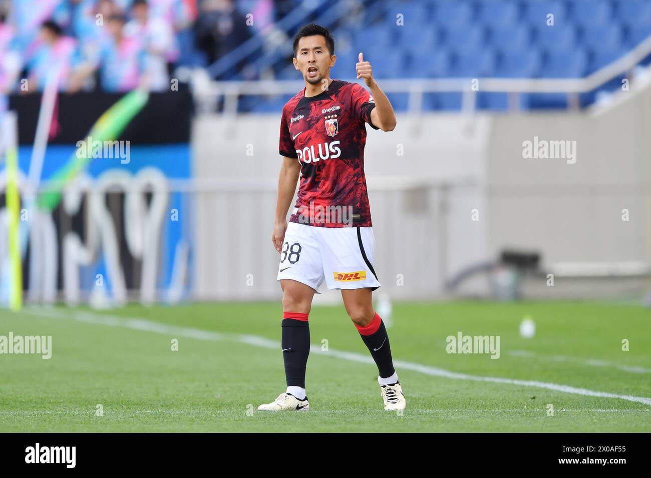Saitama, Japan. 7th Apr, 2024. Urawa Reds' Naoki Maeda during the 2024 ...