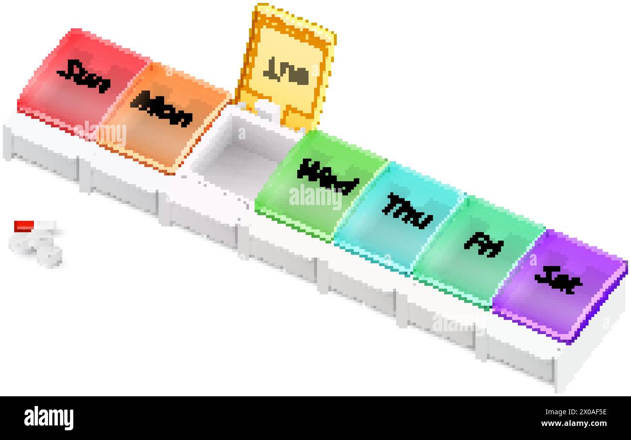Week dispenser Stock Vector Images - Alamy