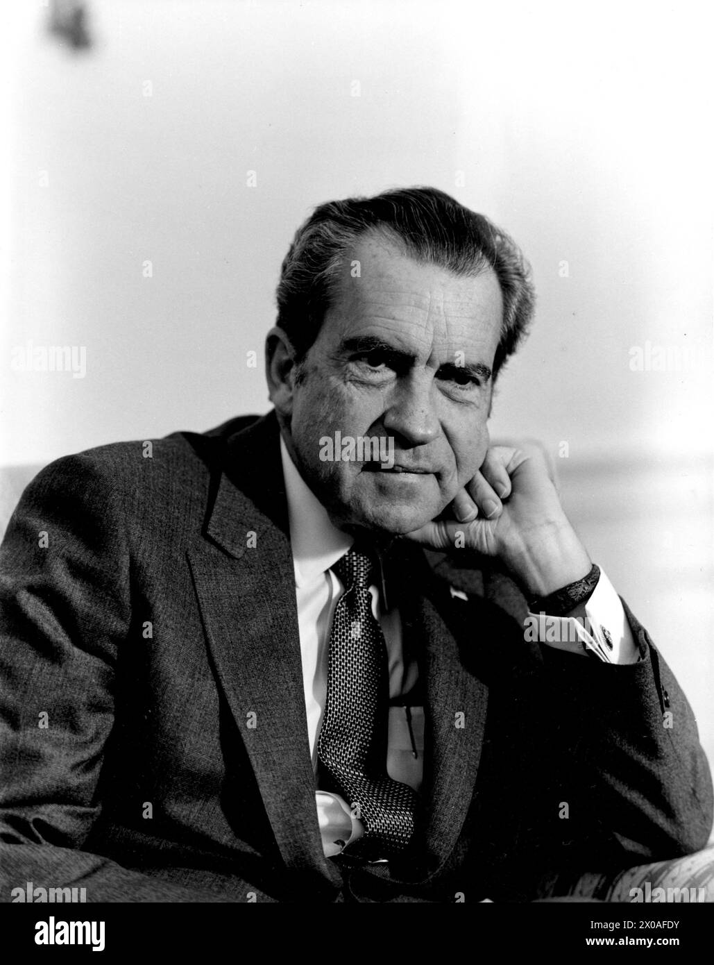Informal portrait of president richard nixon hi-res stock photography ...
