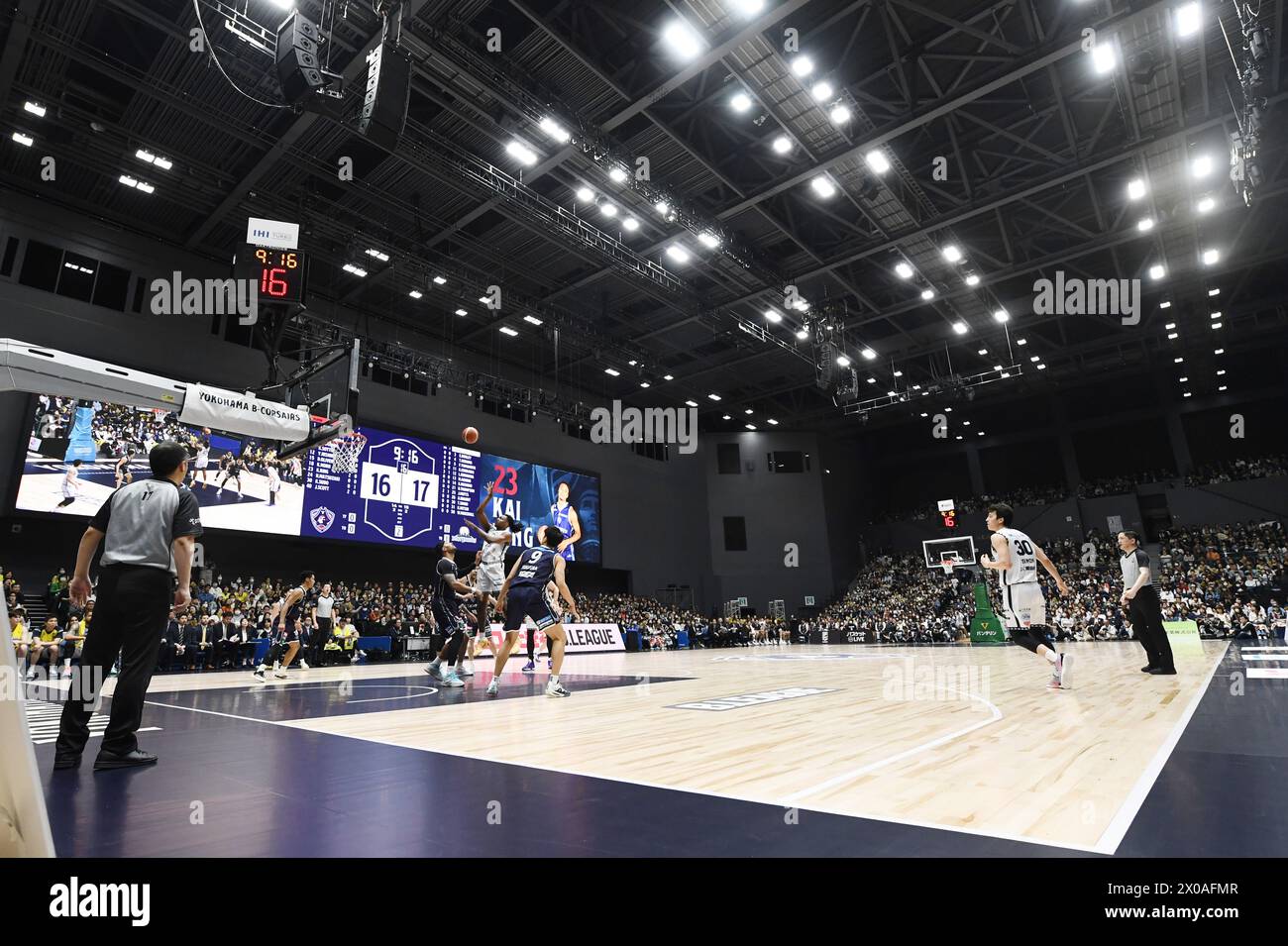 General View, APRIL 10, 2024 - Basketball : 2023-24 B.LEAGUE B1 game between Yokohama B-Corsairs ...
