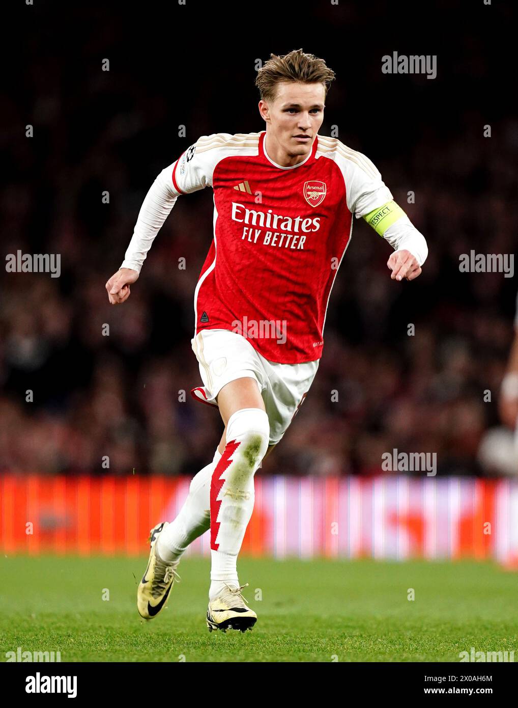 Arsenal's Martin Odegaard during the UEFA Champions League quarter ...