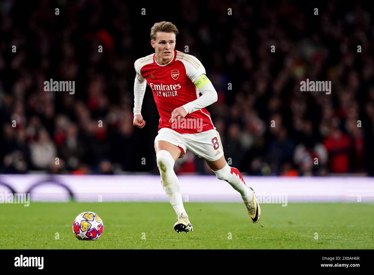 Arsenal's Martin Odegaard during the UEFA Champions League quarter ...