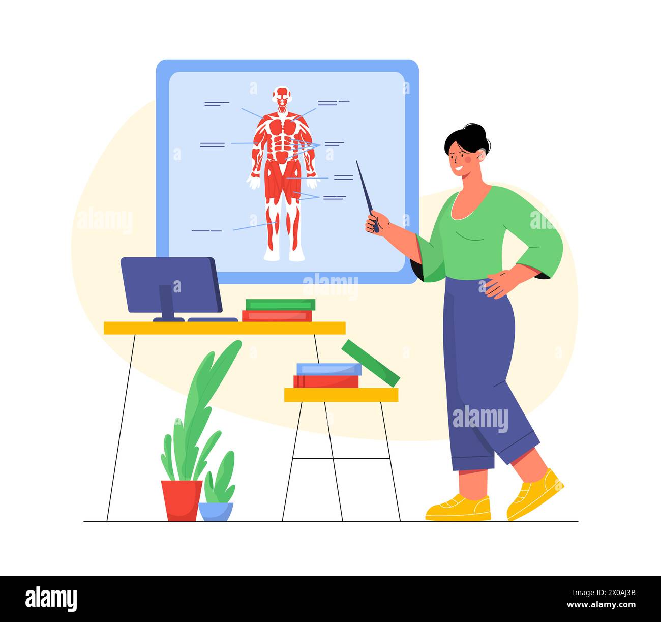 Anatomy teacher vector concept Stock Vector Image & Art - Alamy