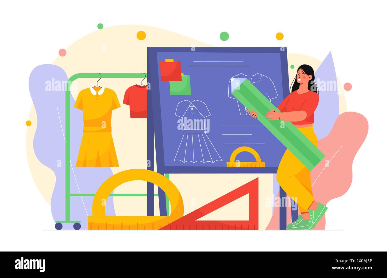 Production clothes Stock Vector Images - Alamy