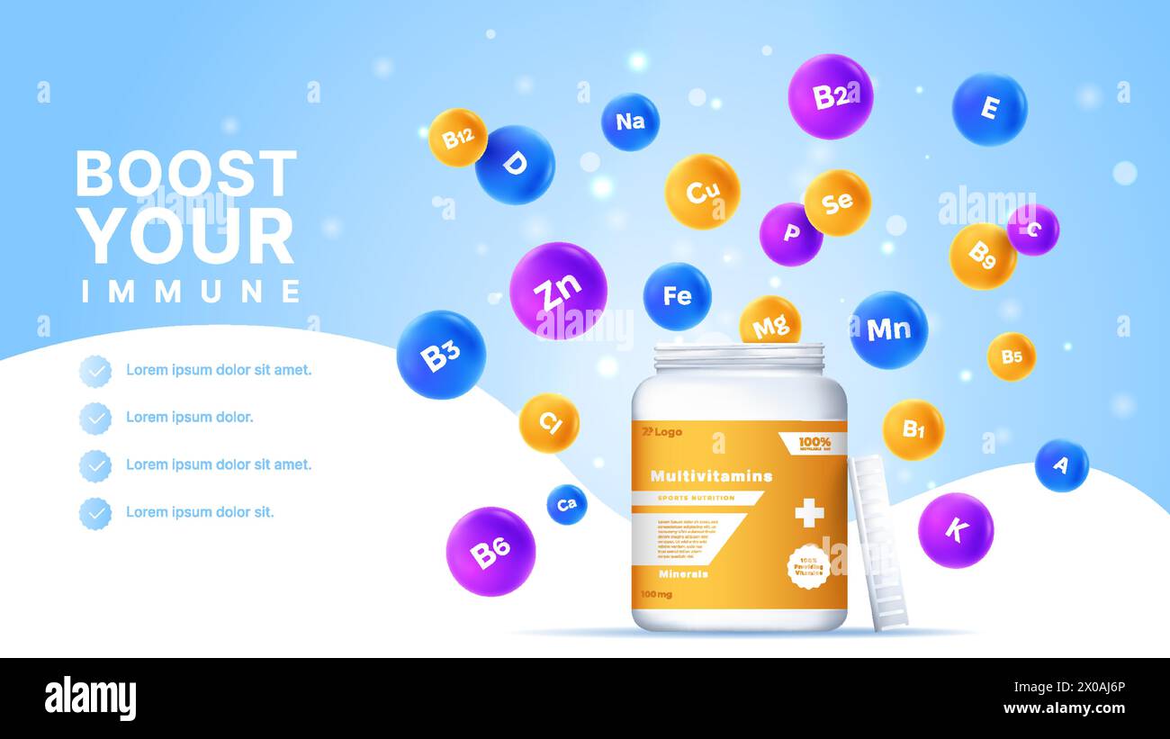 Boost your immune vector poster Stock Vector Image & Art - Alamy