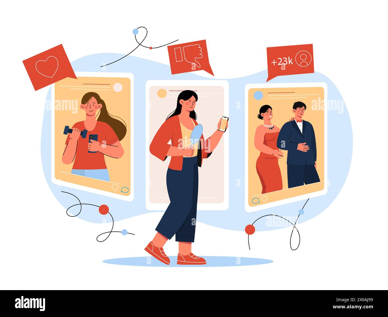 Social networks negative vector concept Stock Vector Image & Art - Alamy