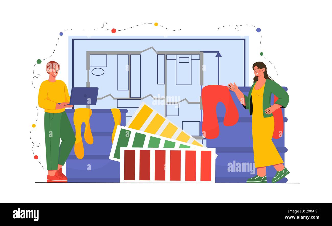 Interior designer vector concept Stock Vector Image & Art - Alamy