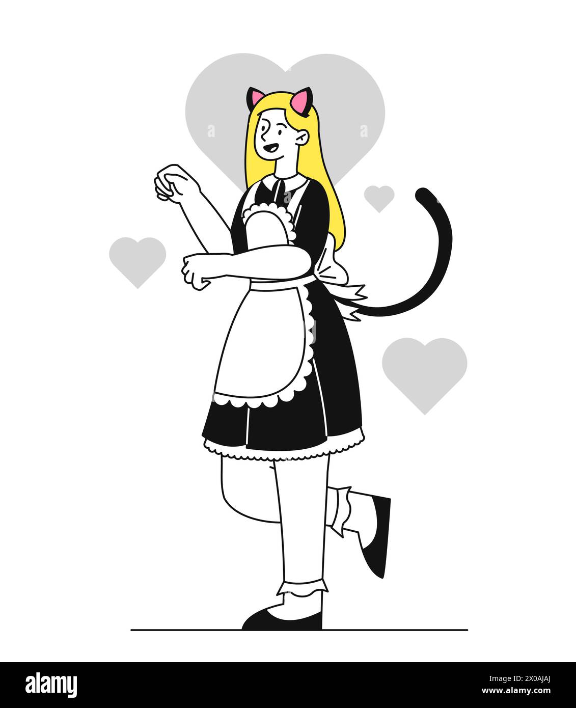 Otaku woman vector simple concept Stock Vector Image & Art - Alamy