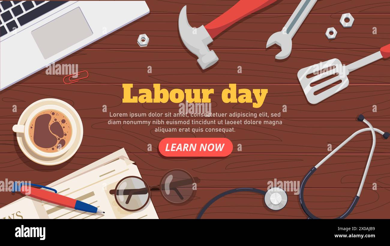 Labour day banner vector Stock Vector Image & Art - Alamy