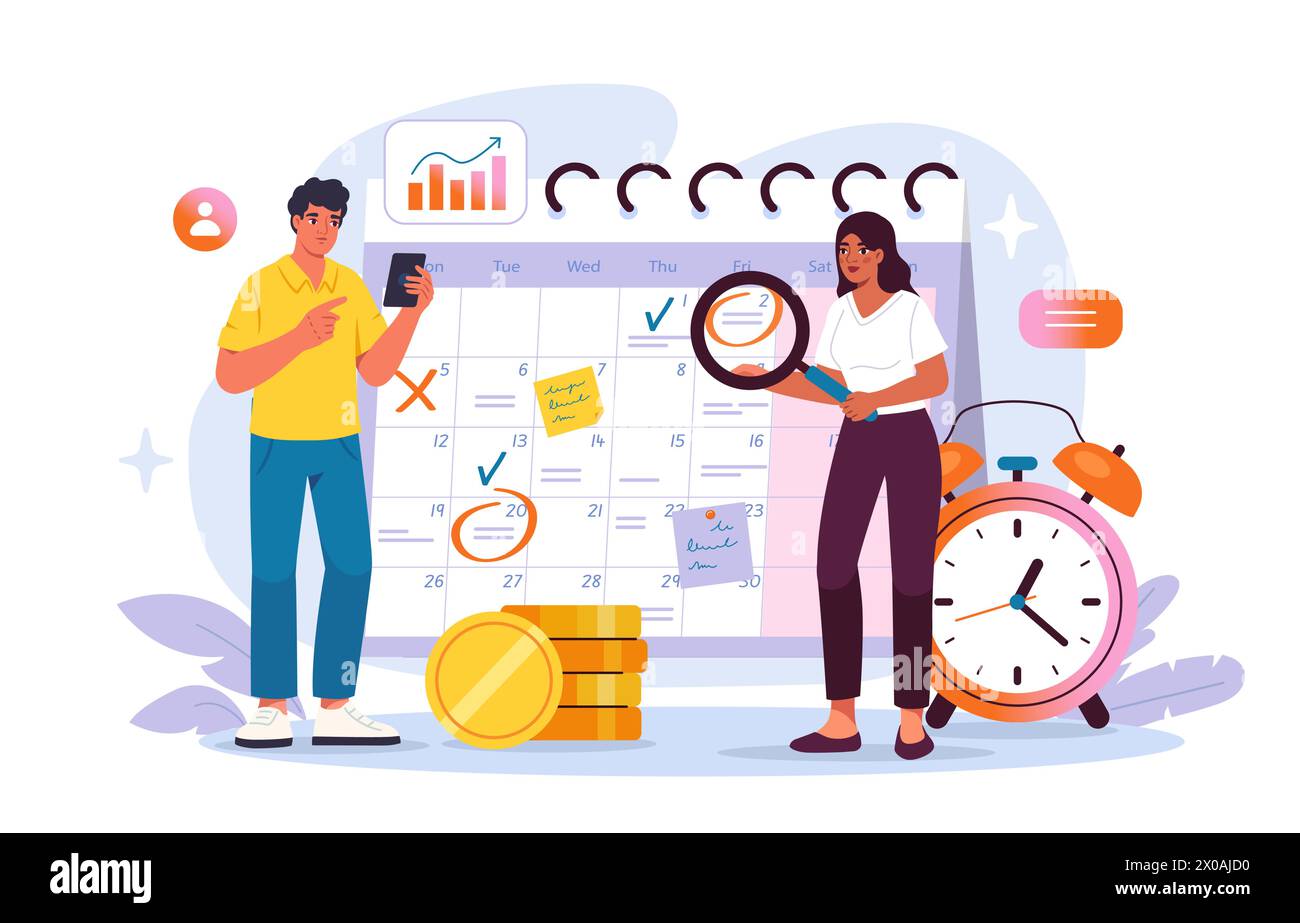 Time management red alarm Stock Vector Images - Alamy