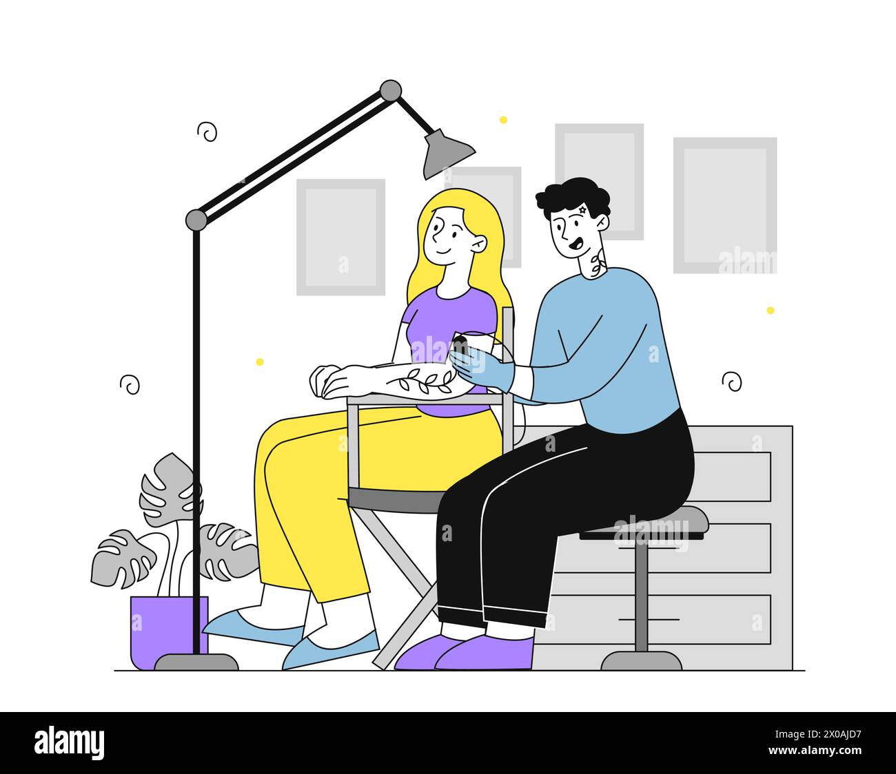 Tattoo artist vector simple Stock Vector Image & Art - Alamy