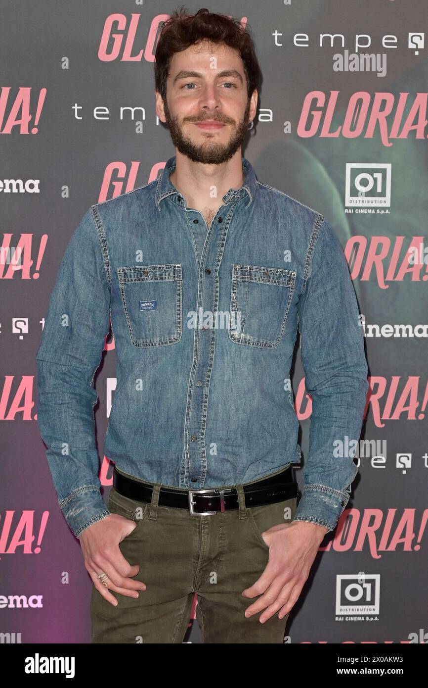 Rome, Italy. 10th Apr, 2024. Alessandro Sperduti attends the red carpet ...