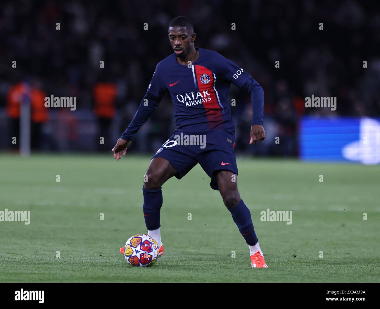 Paris, France. 10th Apr, 2024. Paris Saint-Germain's Ousmane Dembele ...