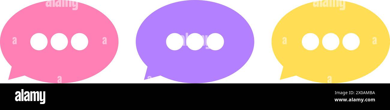 Speech bubbles in soft colors. Conversation bubbles in soft tones Stock ...