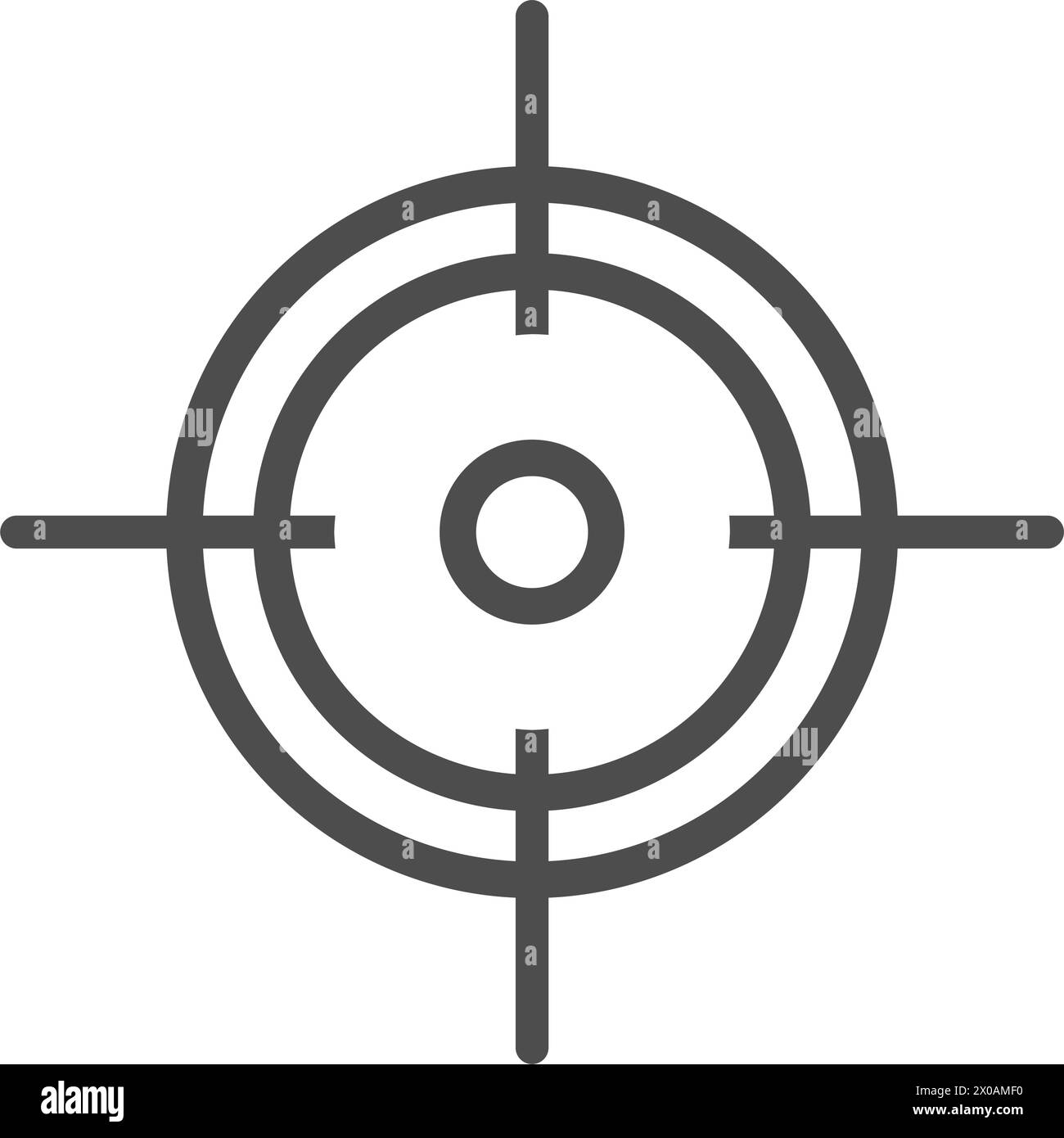 Target in gray color. Vector illustration of a target in gray color ...