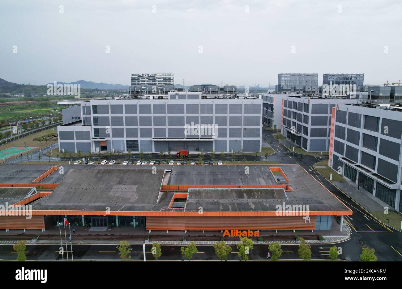 HANGZHOU, CHINA - APRIL 11, 2024 - An aerial photo shows the Alibaba ...