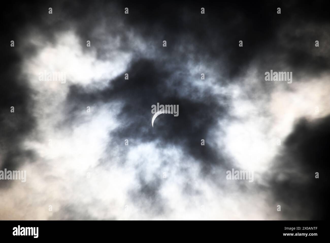 The Total Solar Eclipse in Erie Pennsylvania on April 8, 2024 Stock ...