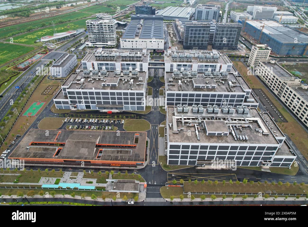 HANGZHOU, CHINA - APRIL 11, 2024 - An aerial photo shows the Alibaba ...