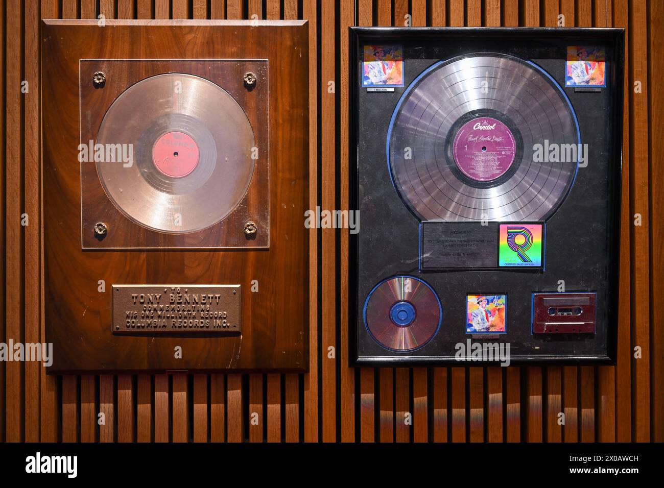 A collection of items owned by Tony Bennett on display during Julien's ...