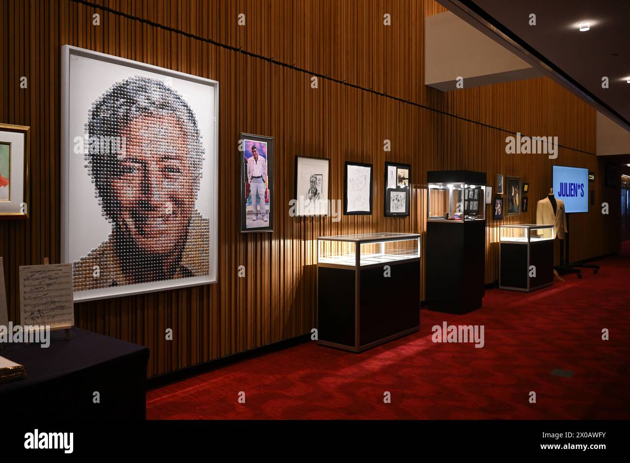 A collection of items owned by Tony Bennett on display during Julien's ...